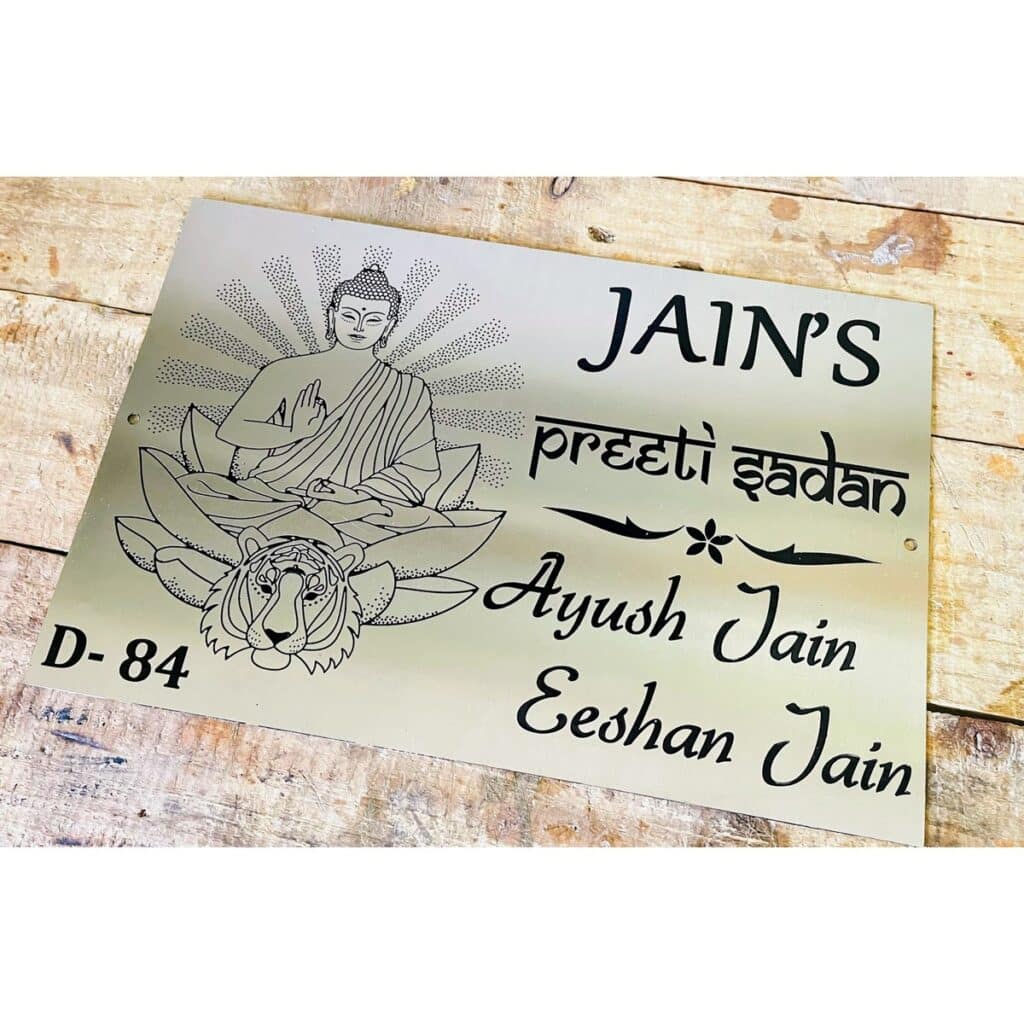 Stainless Steel 304 Laser Engraved Name Plate Customizable