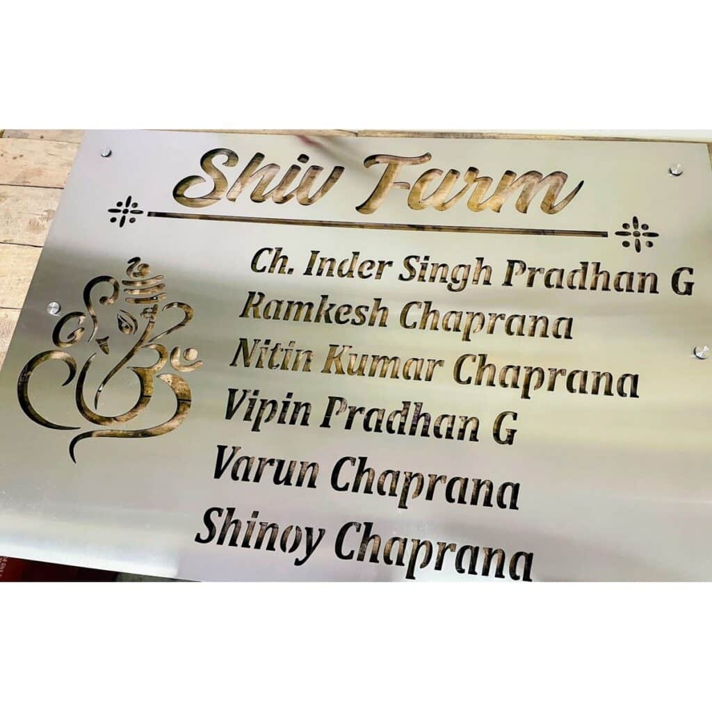 Stainless Steel LED Nameplate 304 Waterproof & Customizable