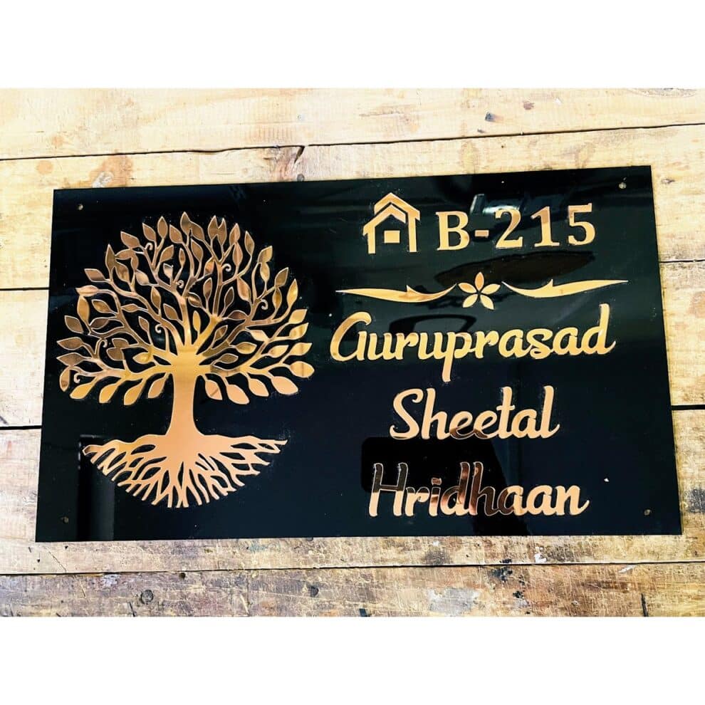 Designer Acrylic Name Plate - Customizable Online