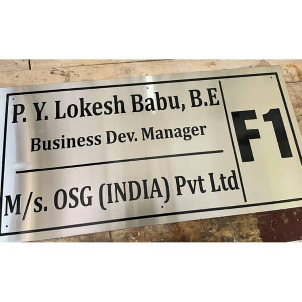 Company Name Plate Stainless Steel 304 Engraved