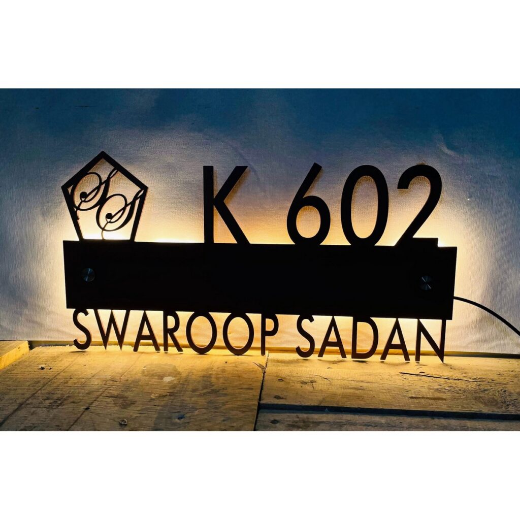 Designer Acrylic Name Plate - Customizable Online