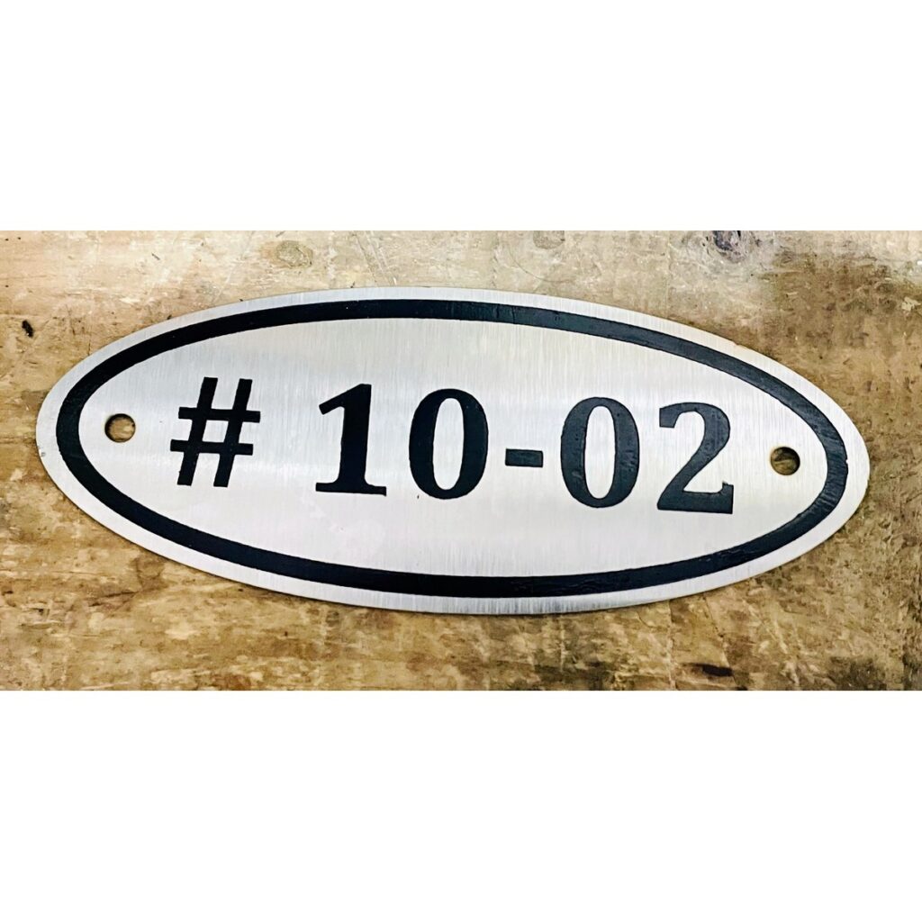 Room Number Name Plate Metal Engraved Customized