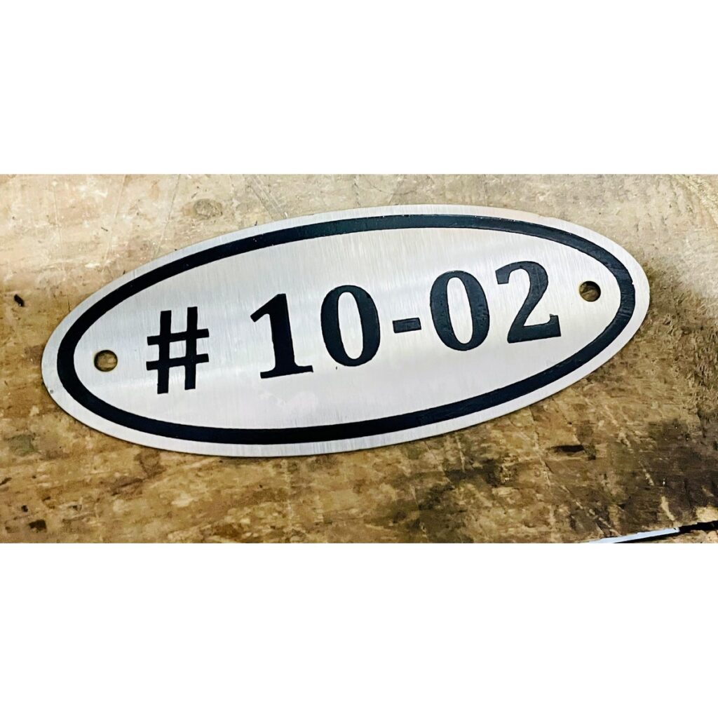 Room Number Name Plate Metal Engraved Customized