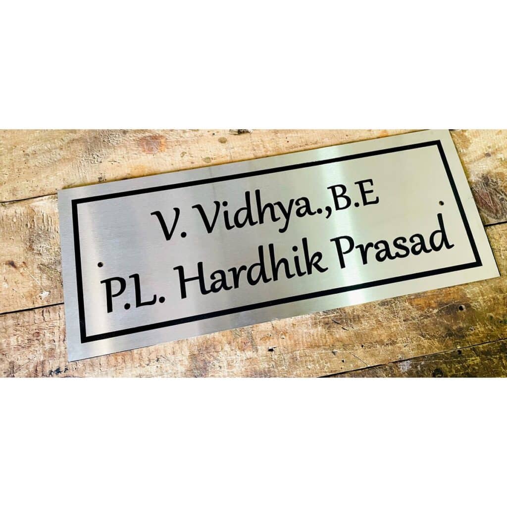 Stainless Steel 304 Engraved Name Plate Customized