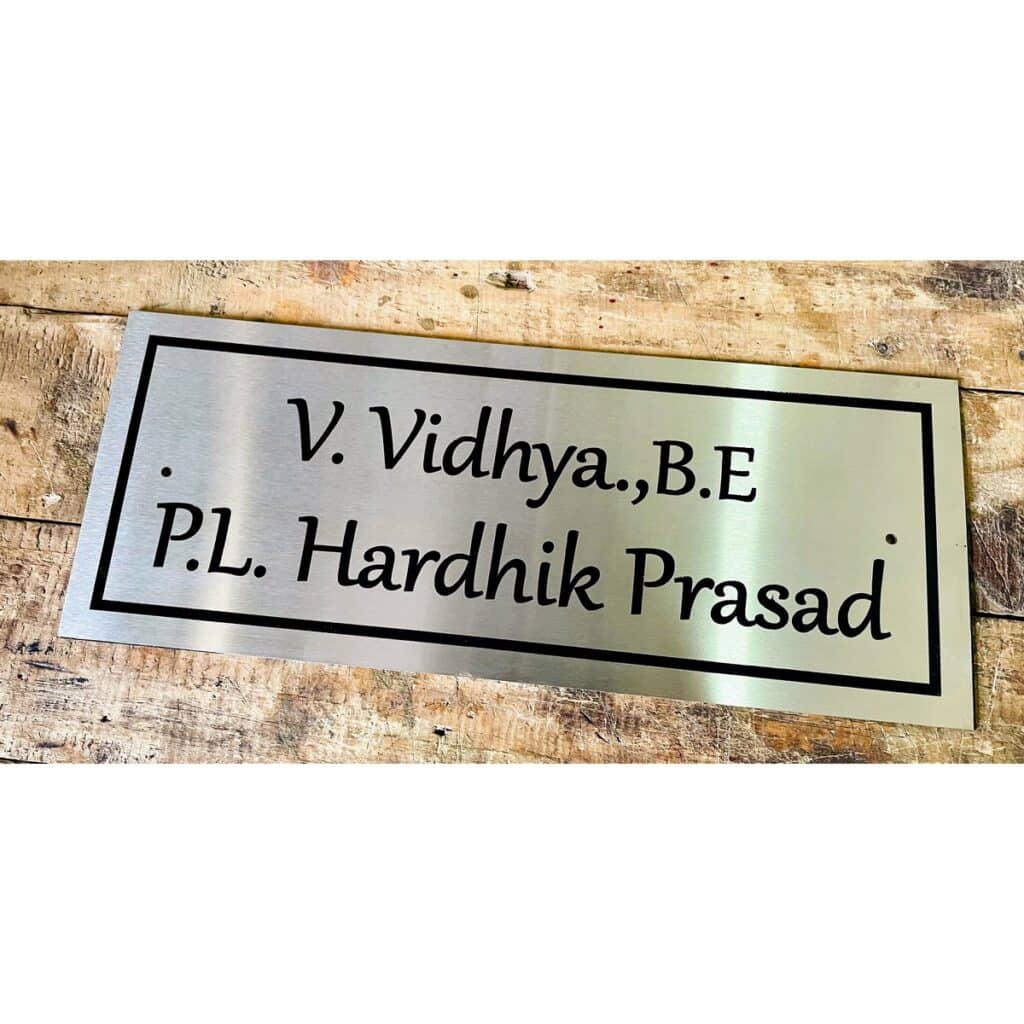 Stainless Steel 304 Engraved Name Plate Customized