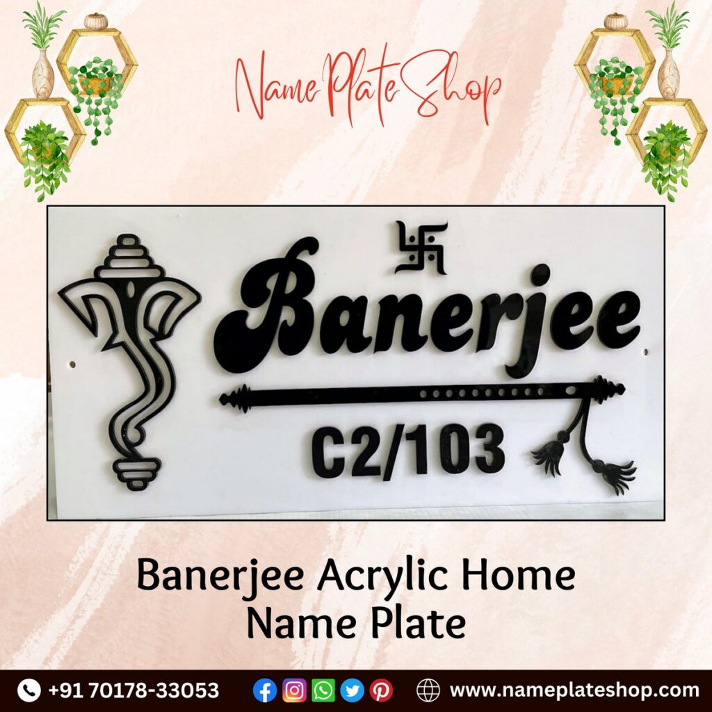 Custom Acrylic Home Nameplates | Unique Touch Of Elegance