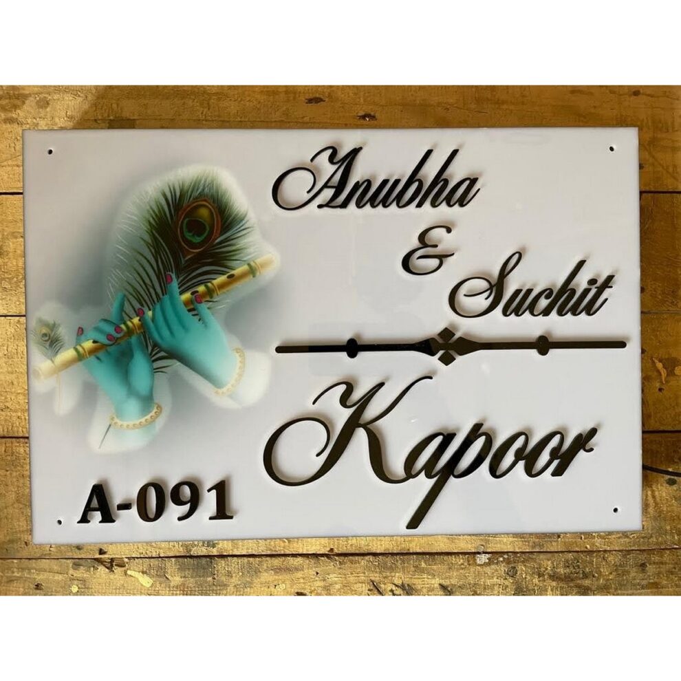 Warm White Led Acrylic Home Name Plate Online