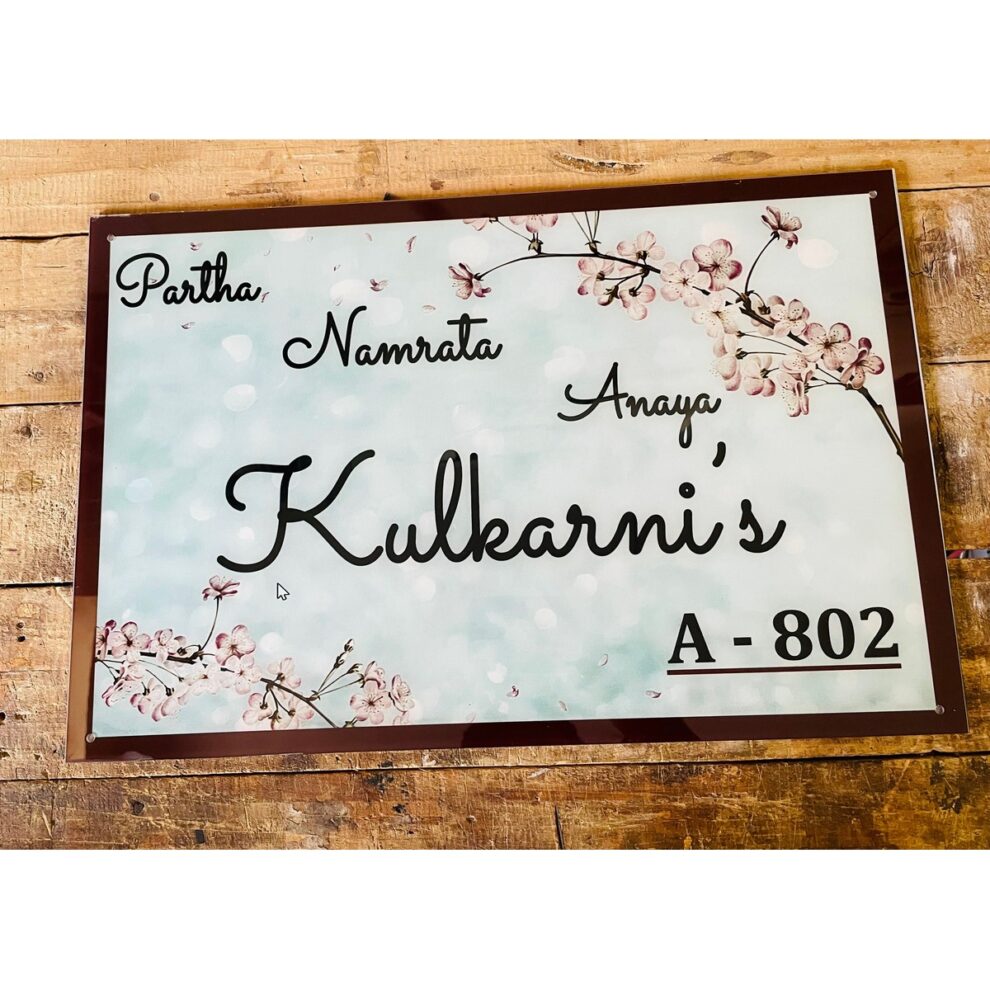 Designer Acrylic Name Plate - 3 Acrylic Layer Design