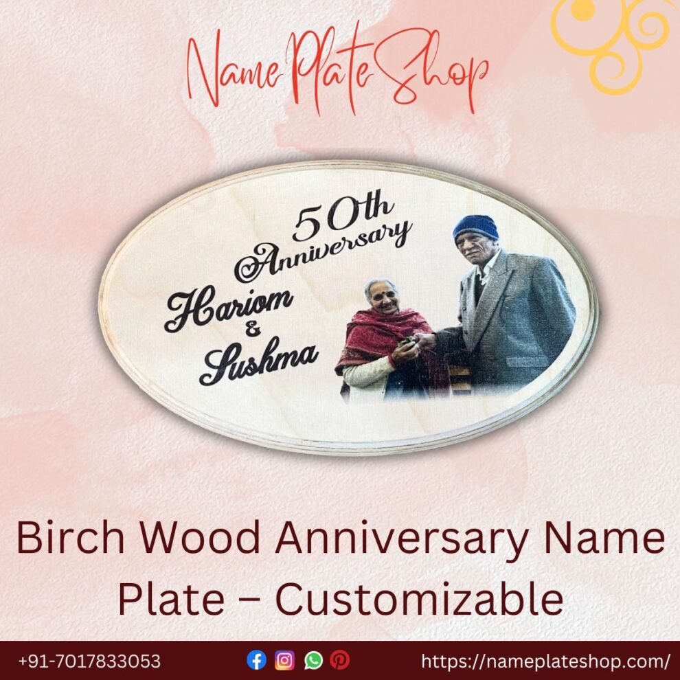 Custom Wooden Nameplates for Anniversaries