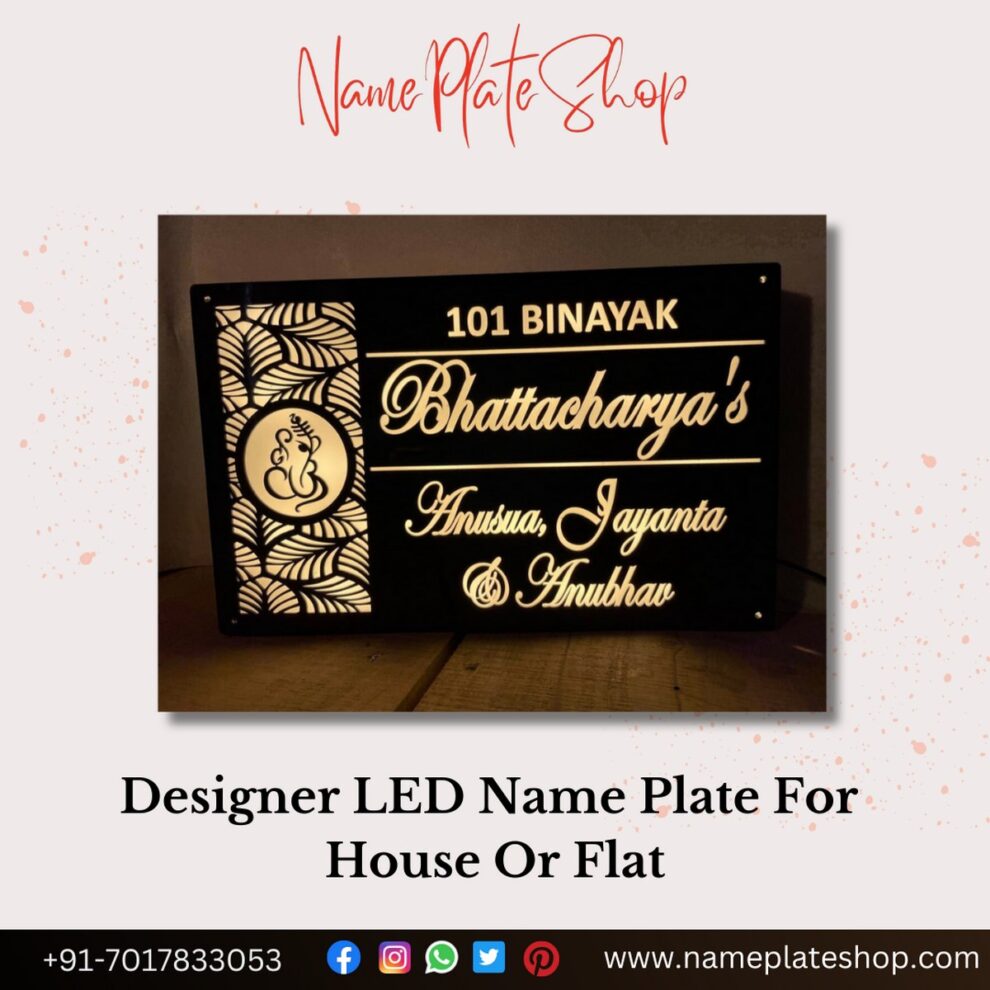Designer LED Nameplates For Home | Elegance To Entrance