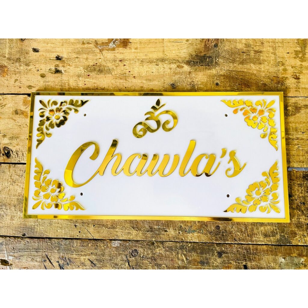 Home Name Plate – Acrylic material Customized