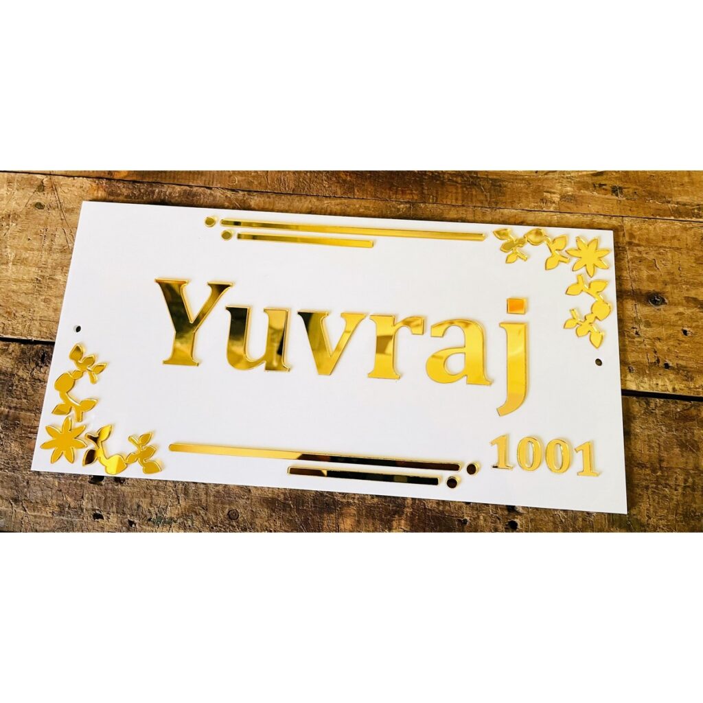 Home Name Plate – Acrylic – Waterproof Customized