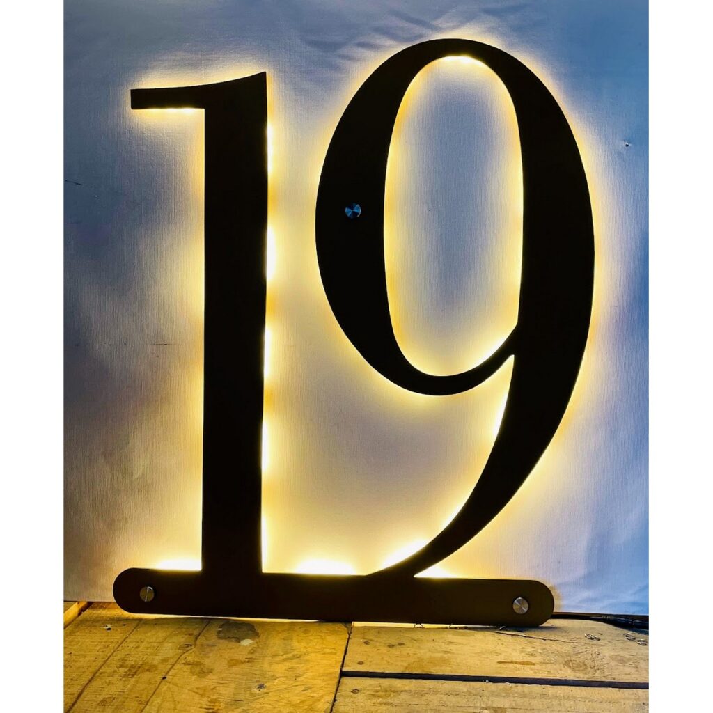 LED Metal House Number Plate Customized And Affordable
