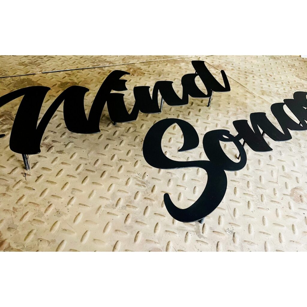 Metal Customized Home Name Plate – with rods