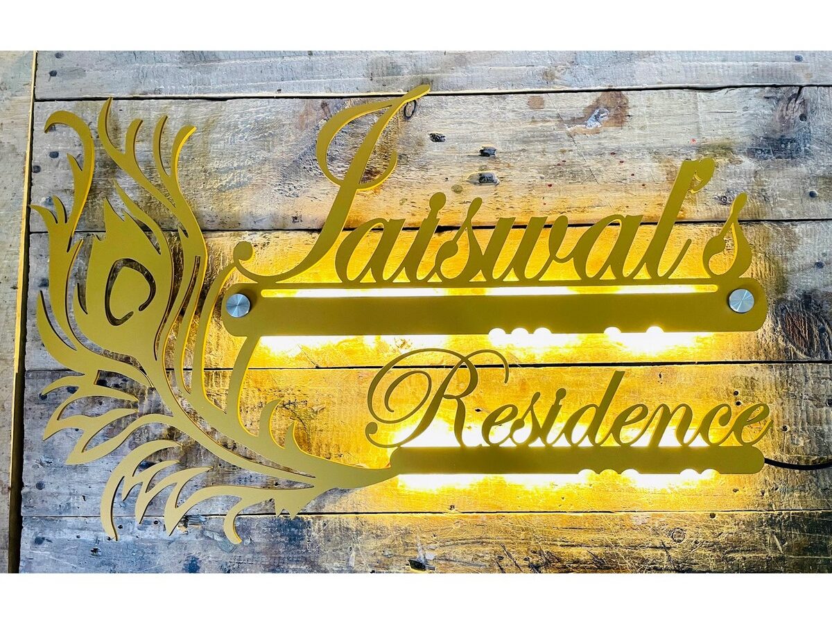 Gold Metal Name Plate