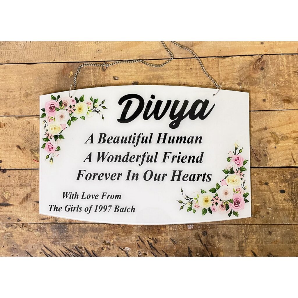 Metal Waterproof Name Plate - Black Metal | Waterproof