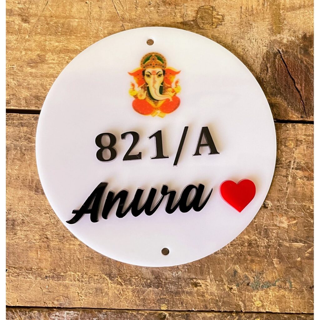 Door Name Plate with UV printing Customized