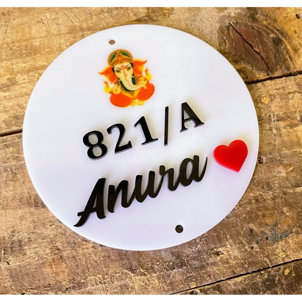 Door Name Plate with UV printing Customized