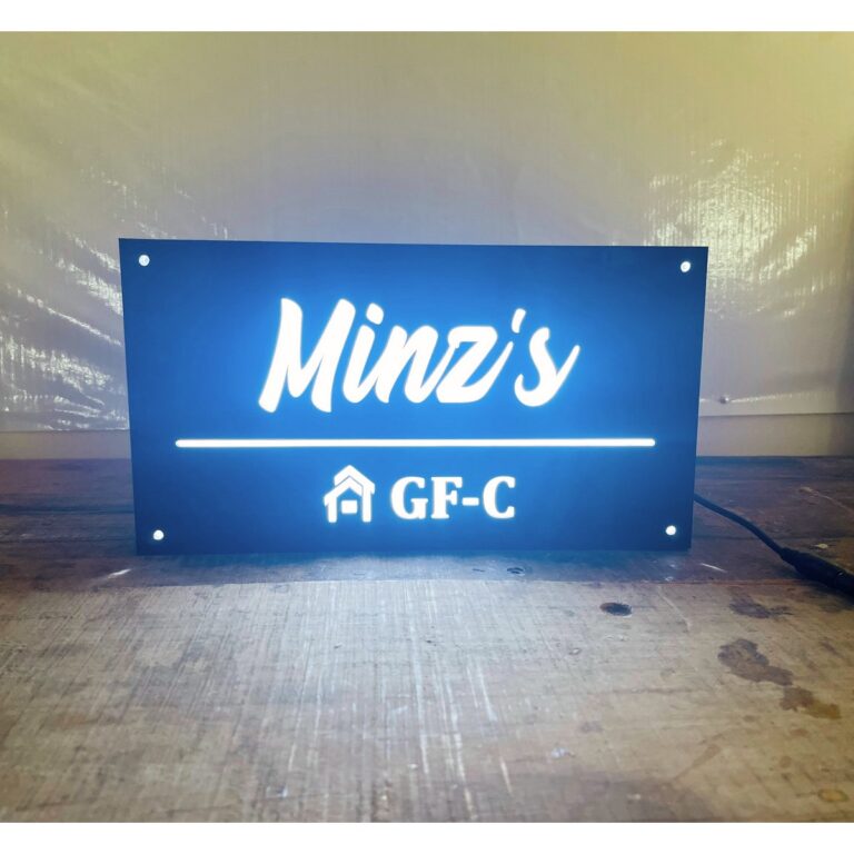 Home LED Name Plate - Acrylic (Waterproof)