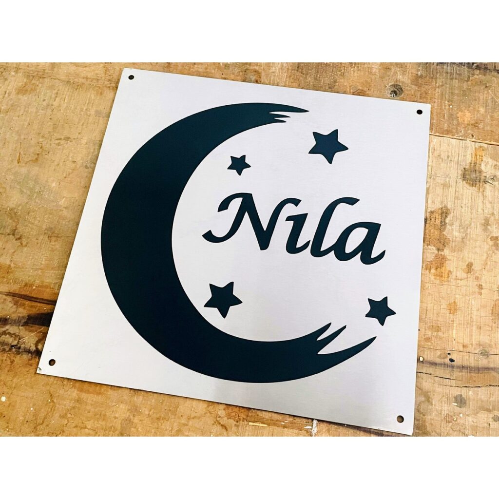 CNC Laser Engraved Metal House Name Plate