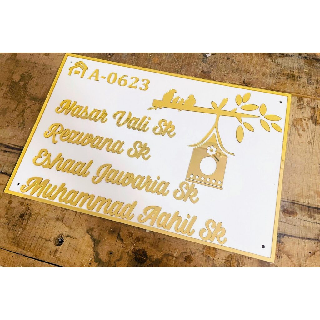 Weatherproof House Door Name Plate Customized