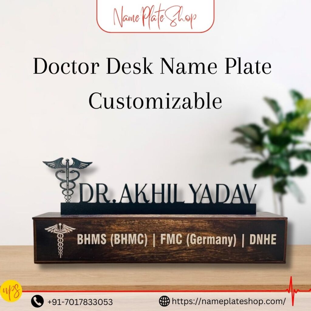 Doctor Desk Name Plate | Elevate Your Professional Space
