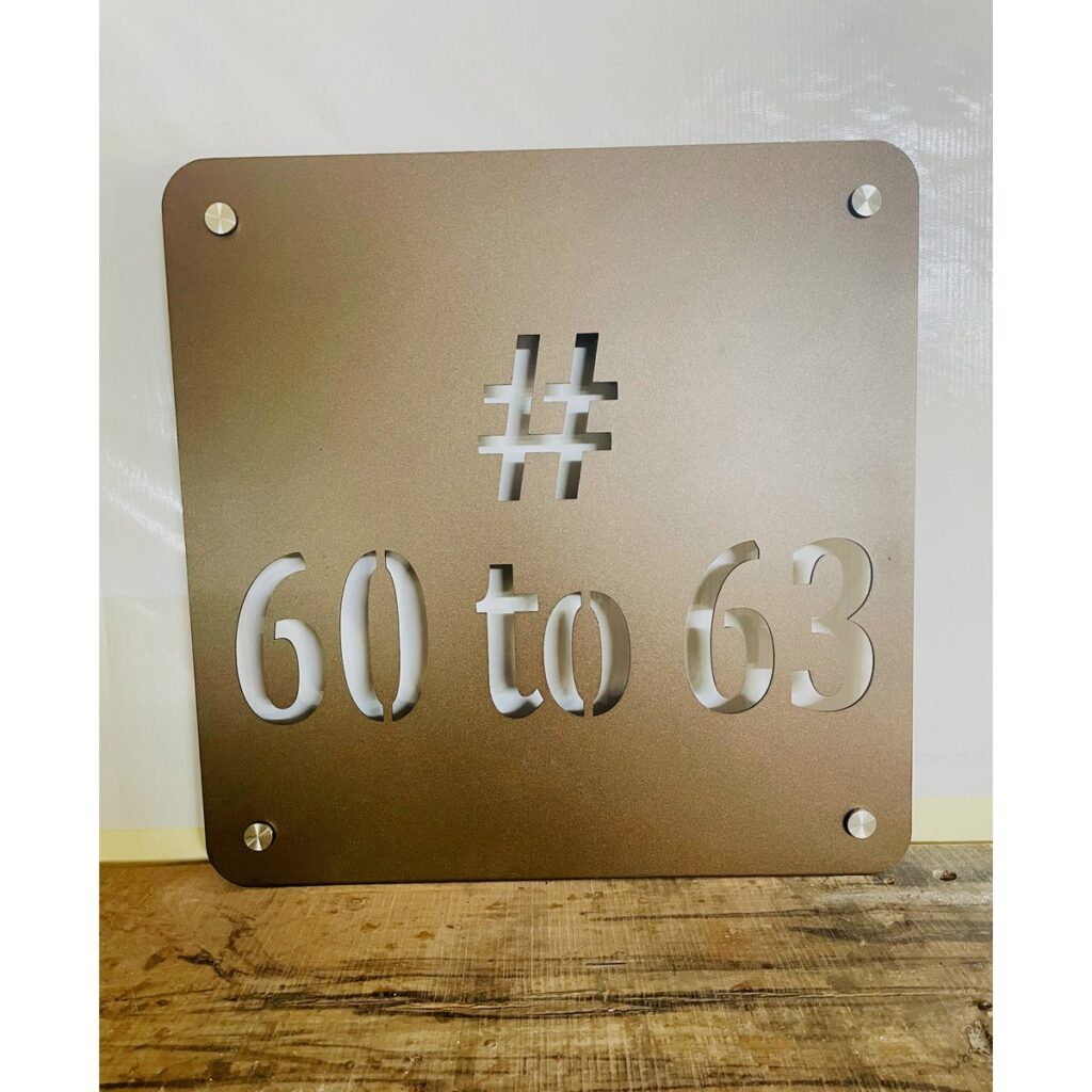 Metal Designer Customizable Name Plate – waterproof