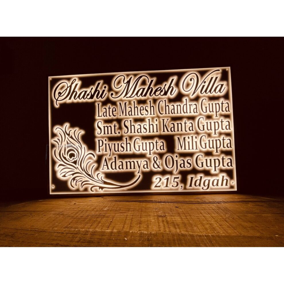 Metal Texture Acrylic Nameplate - Waterproof Online