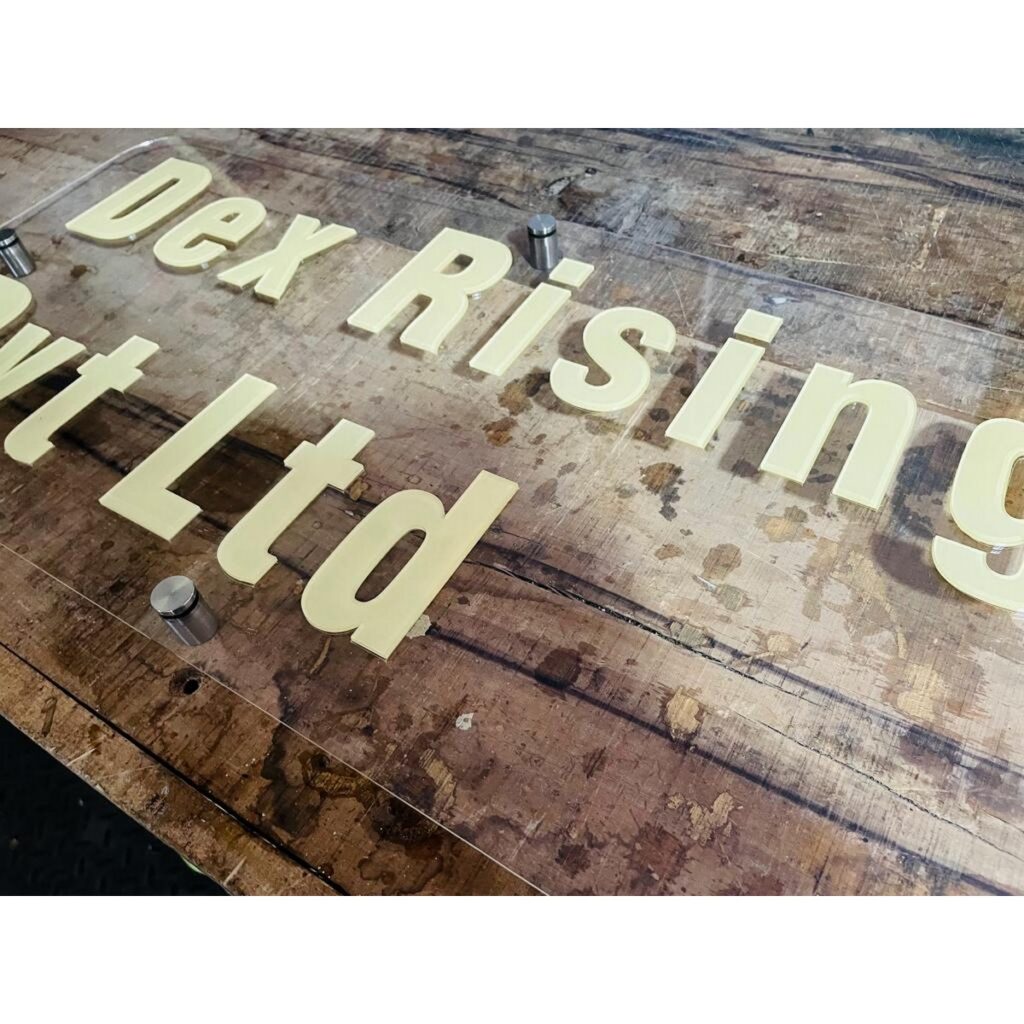 Company Acrylic Reception Wall Nameplate | Customized