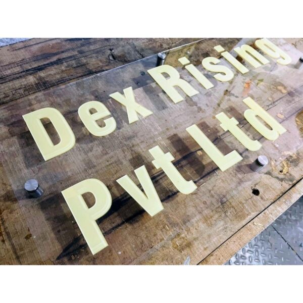 Company Acrylic Reception Wall Nameplate | Customized