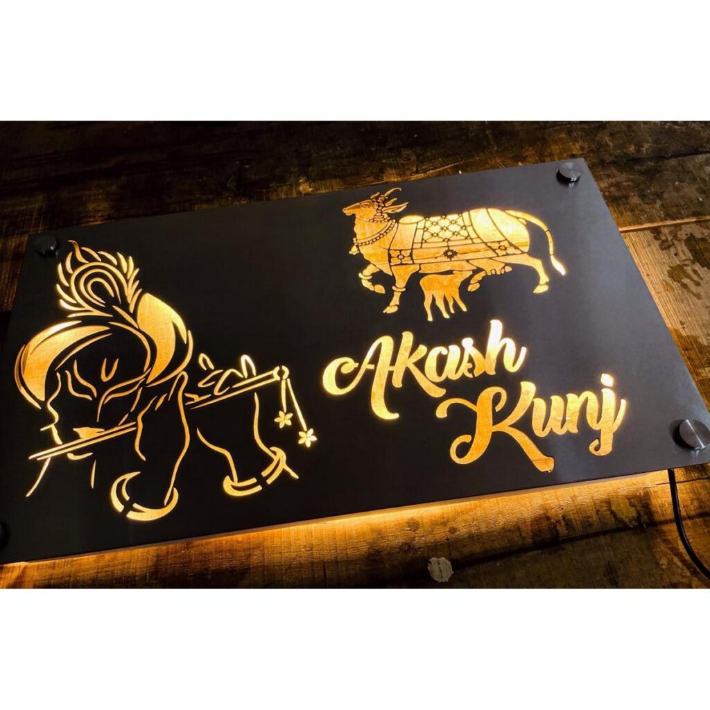 Stainless Steel Waterproof Led Name Plate | Customizable