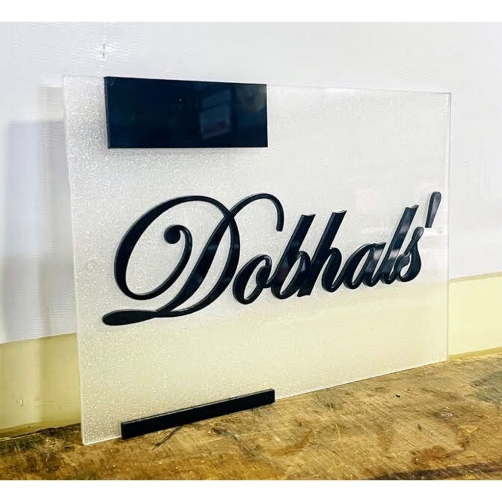 Home Name Plate | Frosted Acrylic Embossed Letters