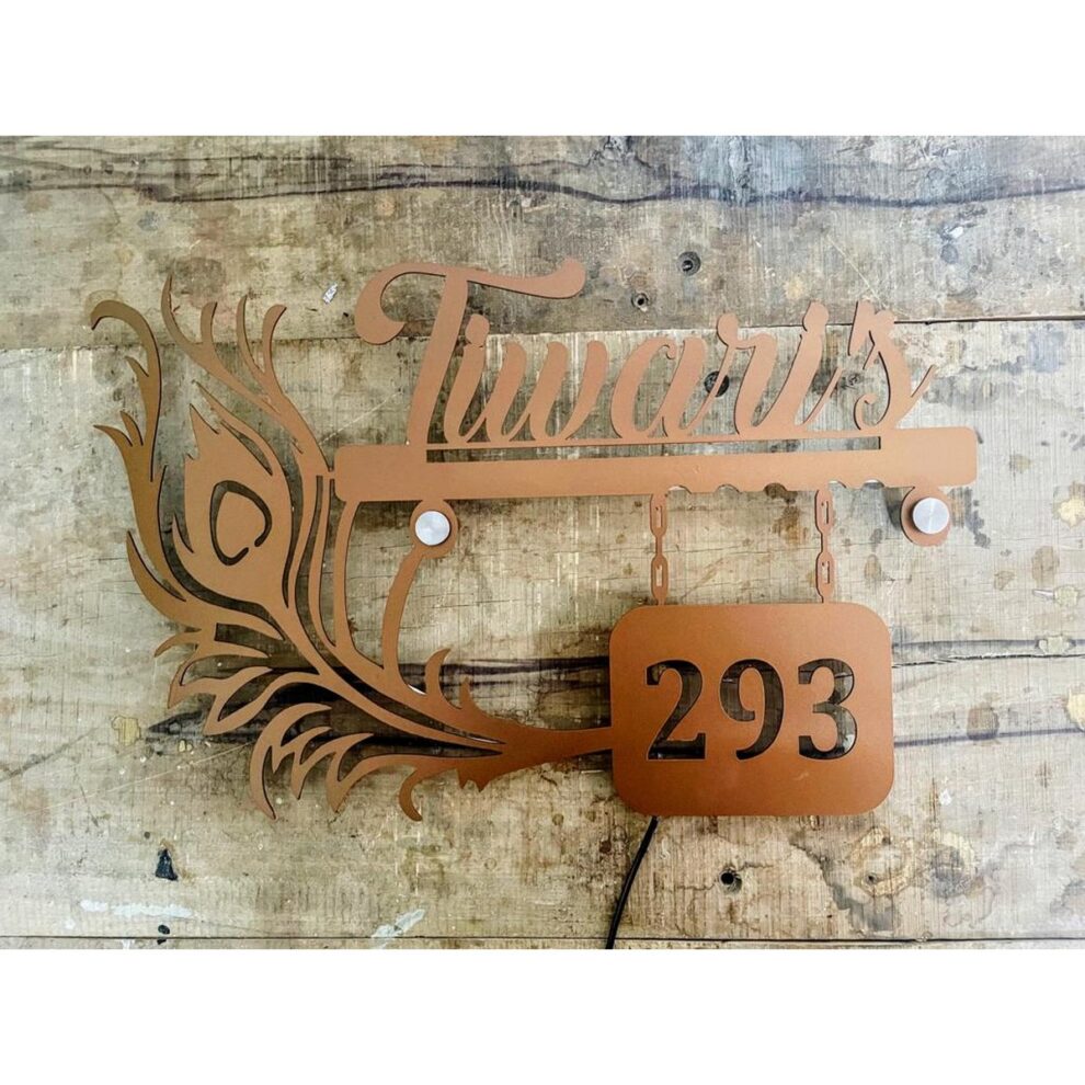 Metal CNC Laser Cut House Name Plate | Waterproof