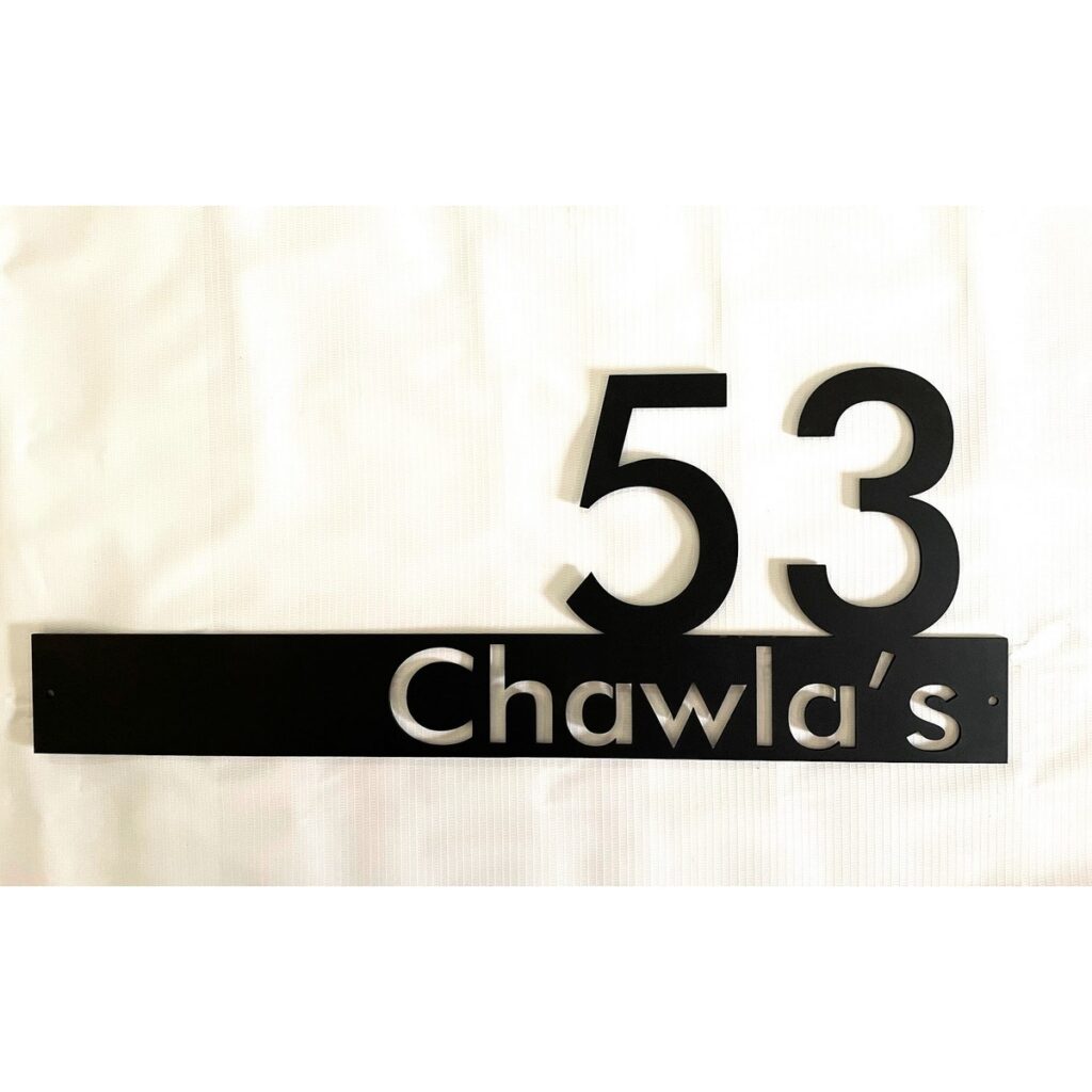 Metal Customizable Home Name Plate - Personalize Your Home