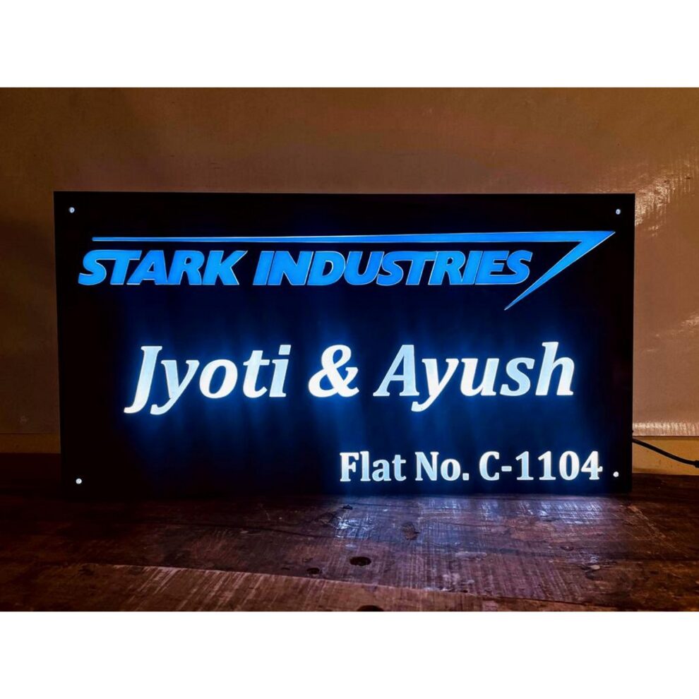 Acrylic LED Name Plate | Waterproof & Durable