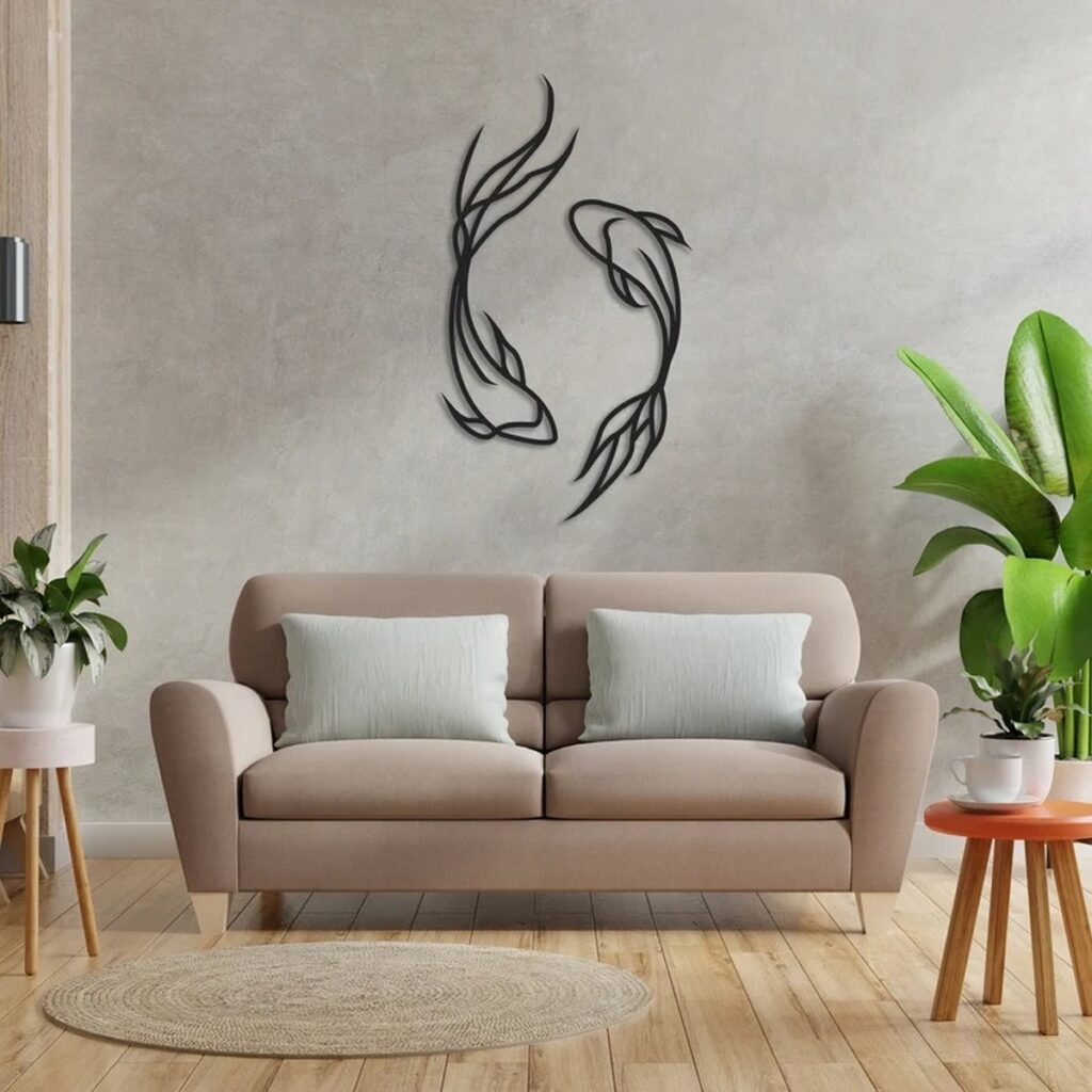 Metal Wall Art - Minimalist Line Art Plate