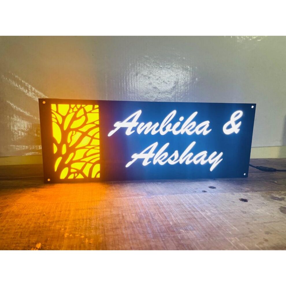 Home Waterproof LED Name Plate - Acrylic Online Near Me