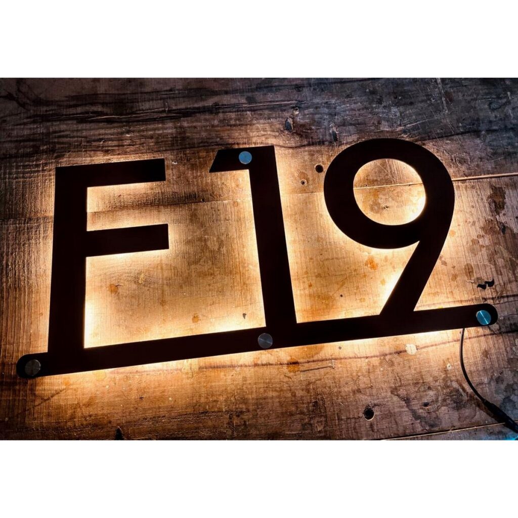 Metal Led Laser Cut Home Number Plate | Waterproof