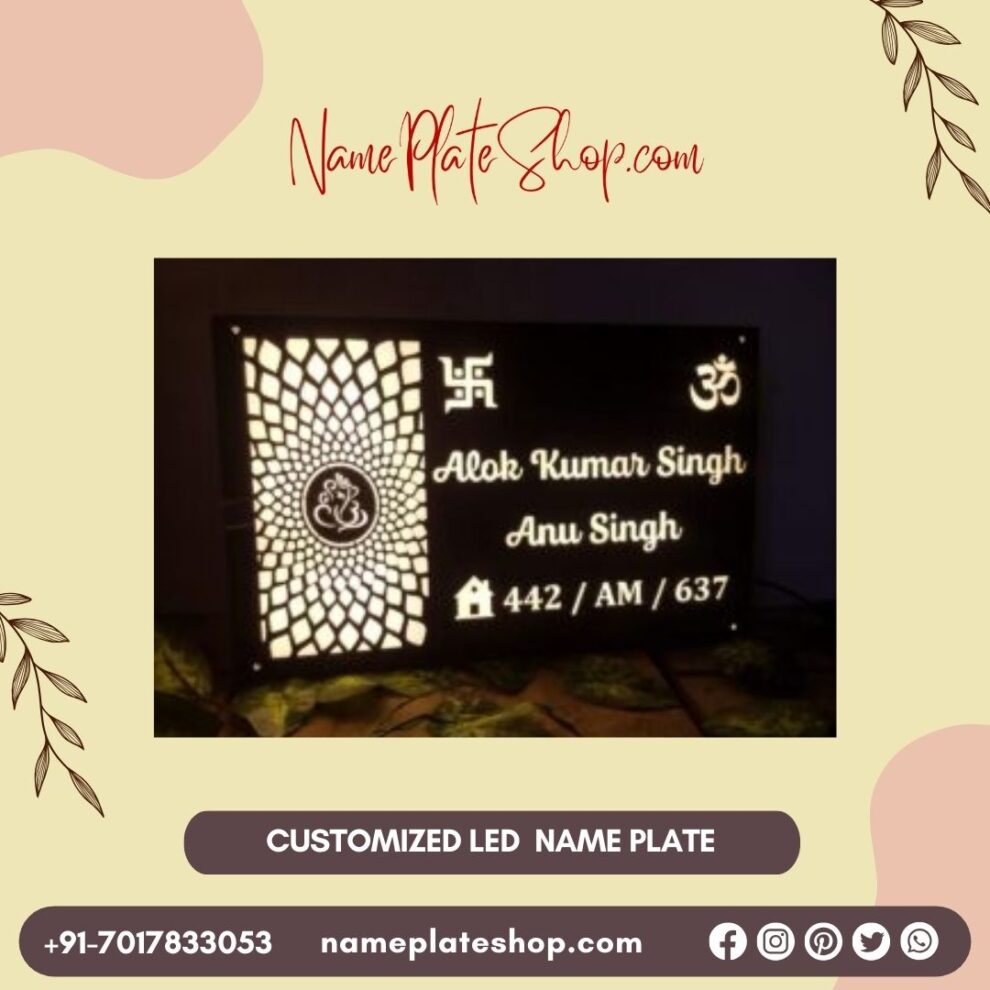 Allure of Customized LED Name Plates 🌟 Radiance Redefined