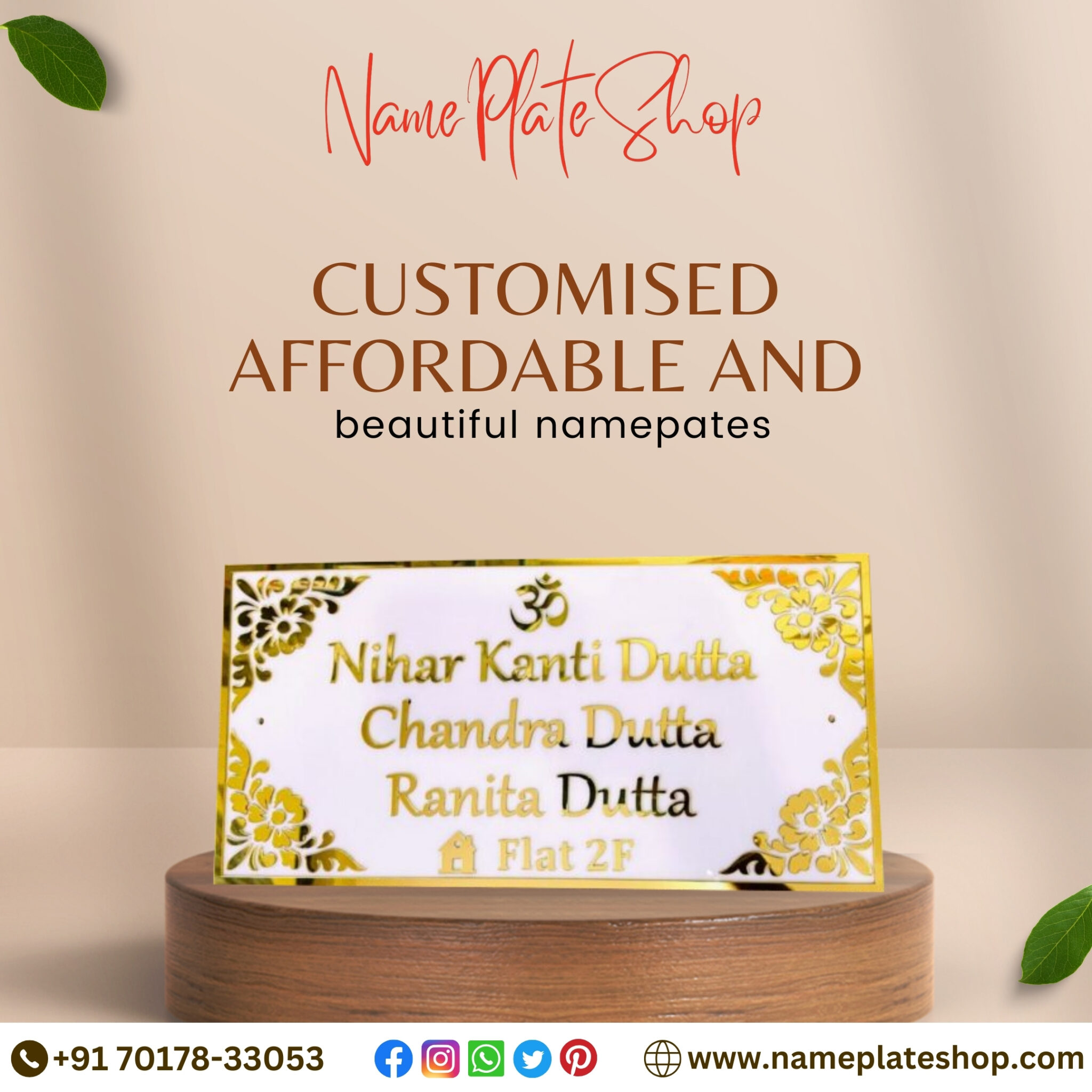 Beautiful Custom Nameplates - Elevate Your Space