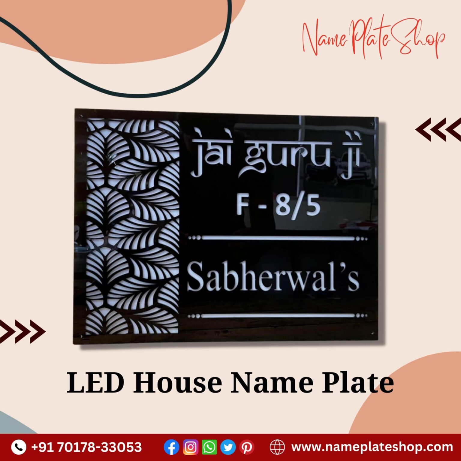 Allure of LED House Name Plates Brighten Your Home