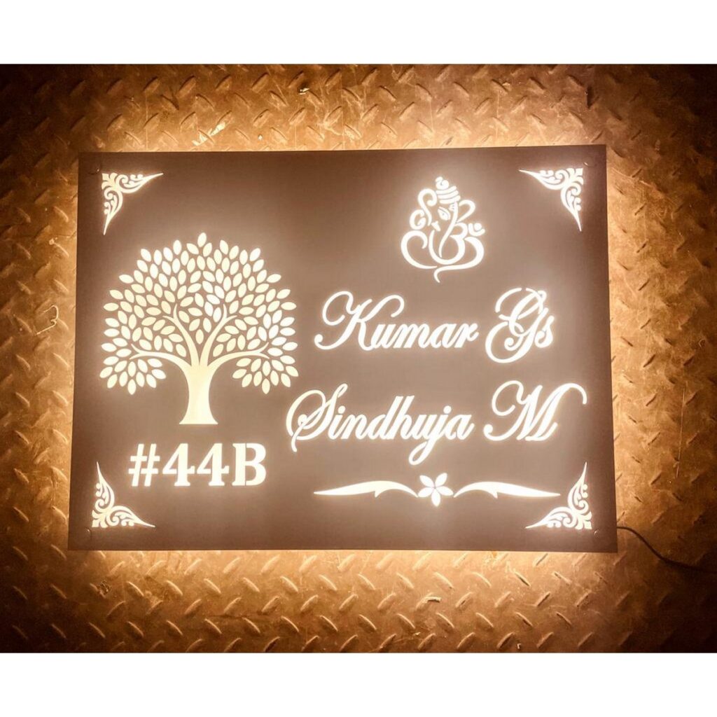 Mughal Villa House Acrylic Name Plate 🌟 Elevate Your Home