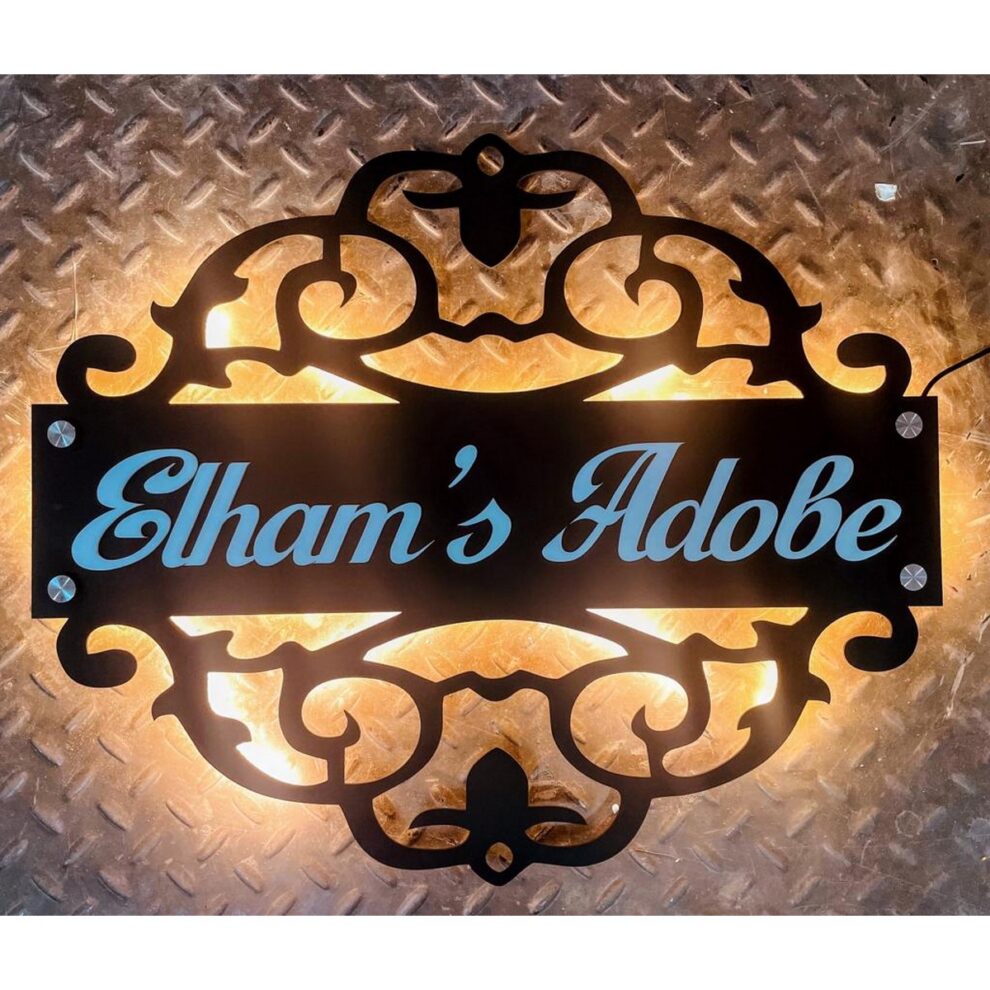 Birds Design LED Name Plate 🎨 Illuminate Your Entrance