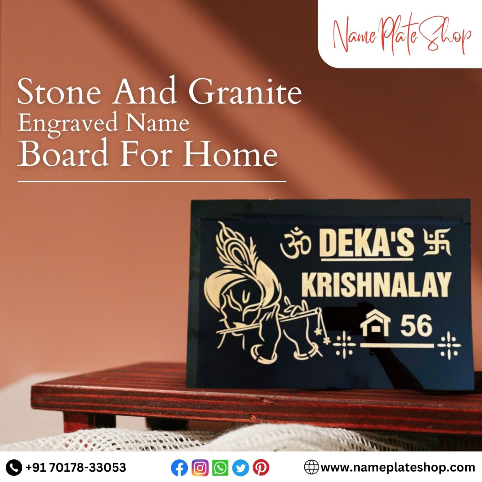 Stone and Granite Engraved Nameplate 🌟 Timeless Elegance