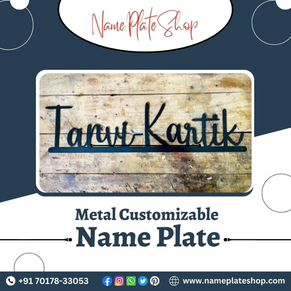 Metal Customizable Name Plates | Personalized Elegance