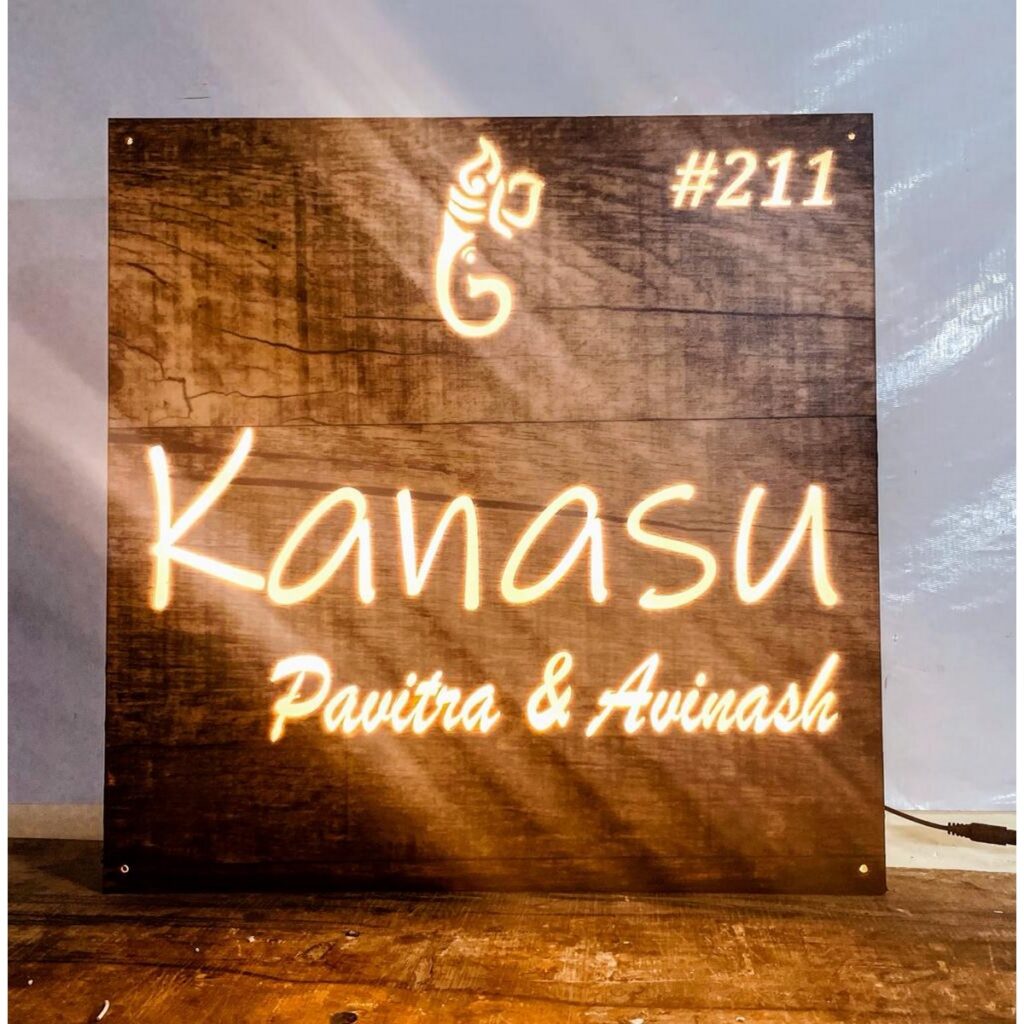 Acrylic LED House Name Plate | Upgrade Your Home's Entrance