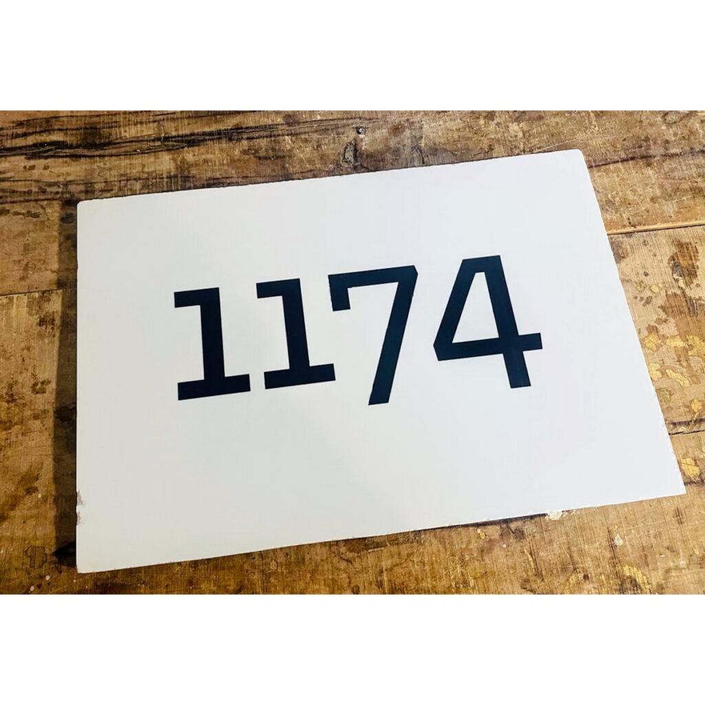 White Granite CNC Engraved Door Number Plate | Customizable
