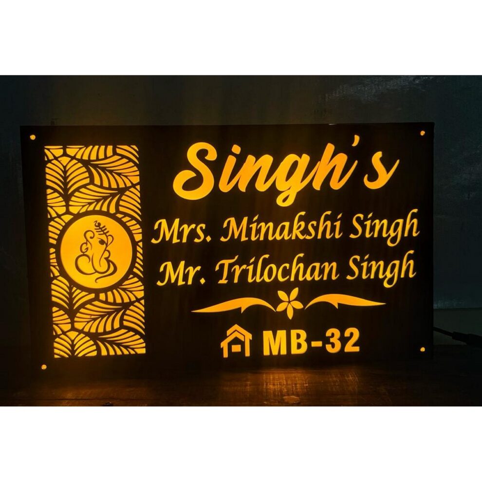 Shiv Ji Design LED Name Plate - Waterproof Online