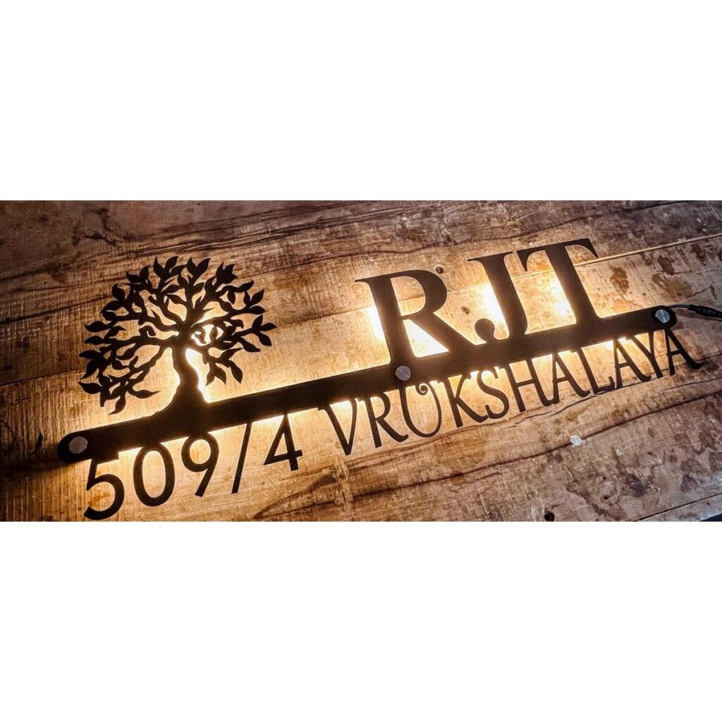 LED Metal Waterproof Name Plate - Personalize Your Entrance