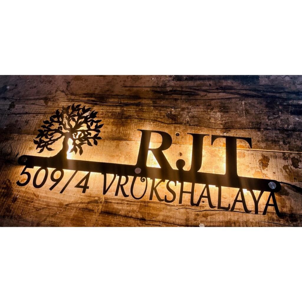 LED Metal Waterproof Name Plate - Personalize Your Entrance